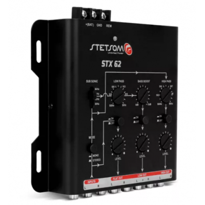 Crossover Stetsom STX62 2 Canais 3 Vias Mono ou Stereo